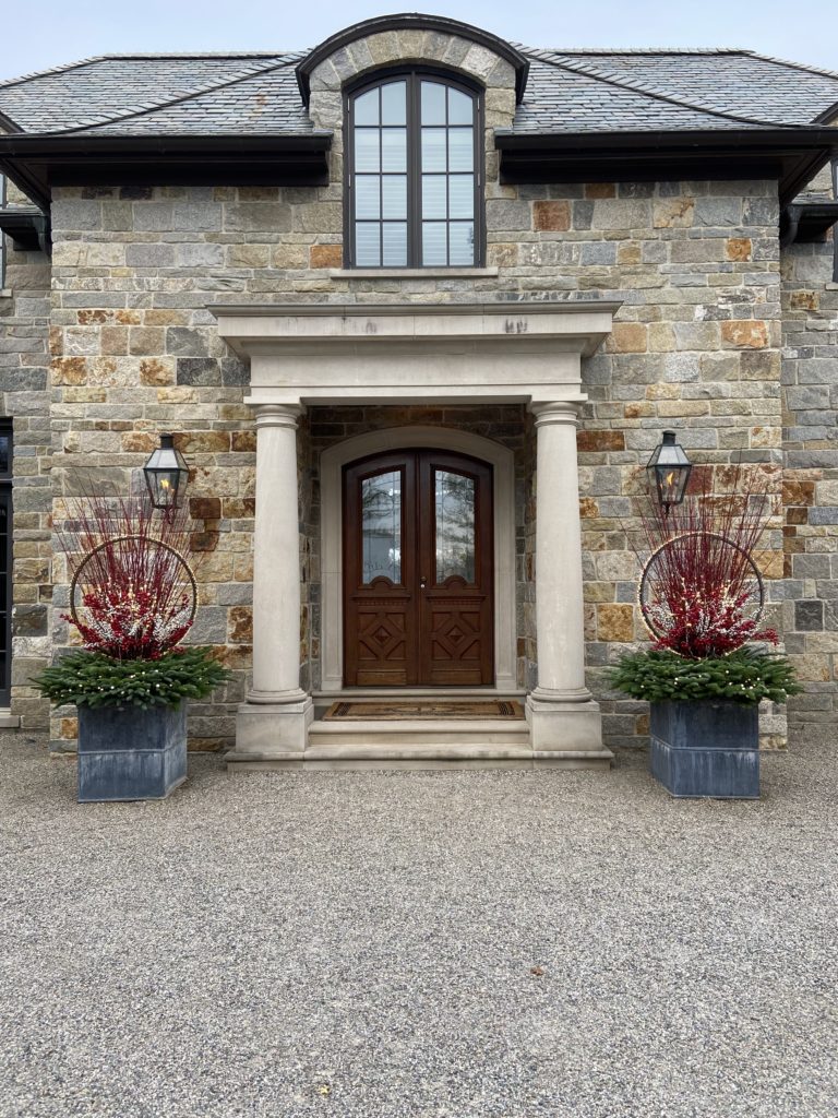 Lighted Rings For Winter Pots - Next Modern Home