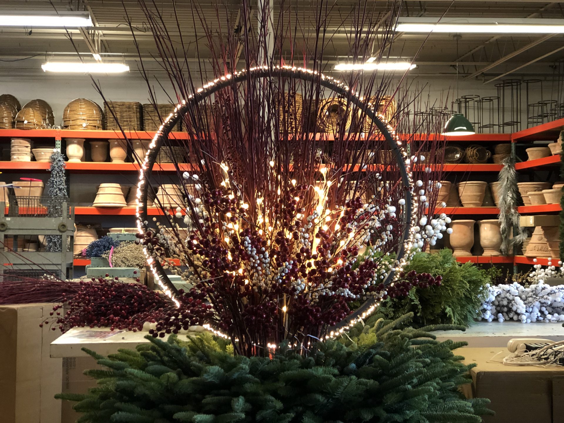 Lighted Rings For Winter Pots | Deborah Silver & Co.