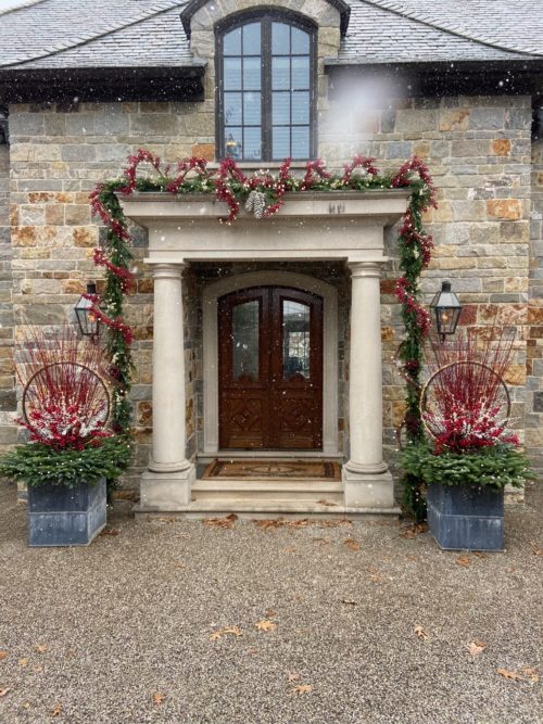Lighted Rings For Winter Pots - Next Modern Home